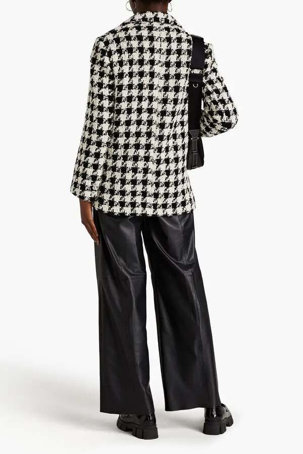 Maje Houndstooth Bouclé-tweed Blazer
