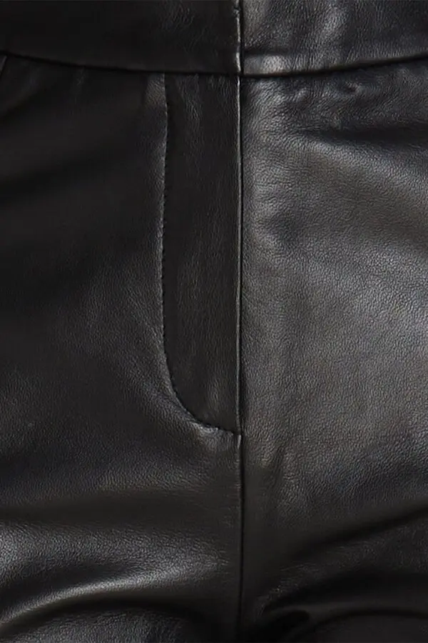 Maje Leather Bootcut Trousers