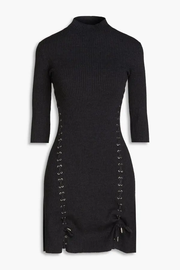 Maje Ribbed-knit Mini Dress