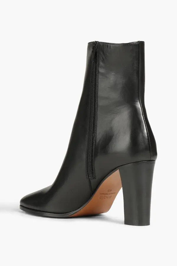 Maje Leather Ankle Boots