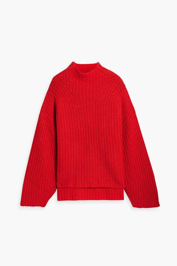 Loulou De Saison Loulou Studio Bera Oversized Ribbed Cashmere Turtleneck Sweater