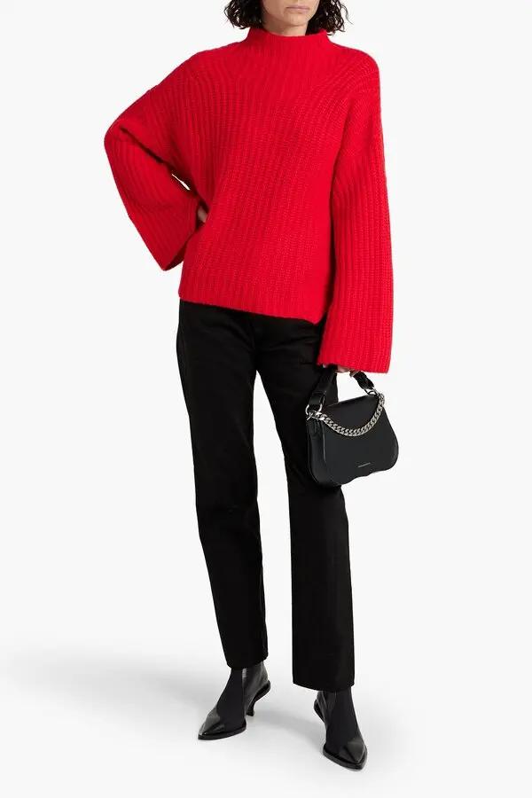 Loulou De Saison Loulou Studio Bera Oversized Ribbed Cashmere Turtleneck Sweater