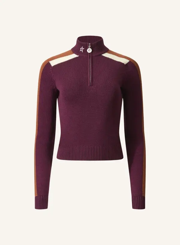 Perfect Moment La Tour Merino Wool Quarter-zip - Wine