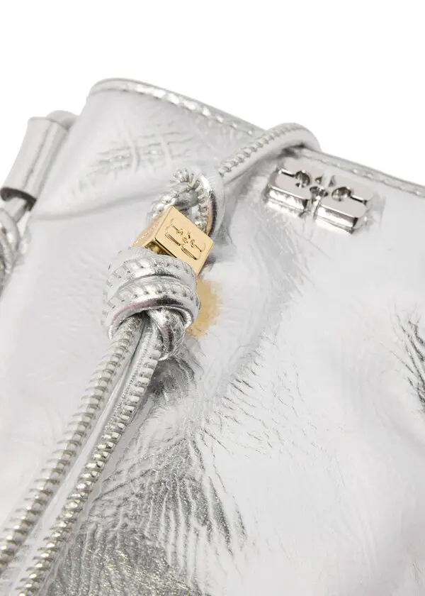 GANNI Metallic Leather Cross-body Bag