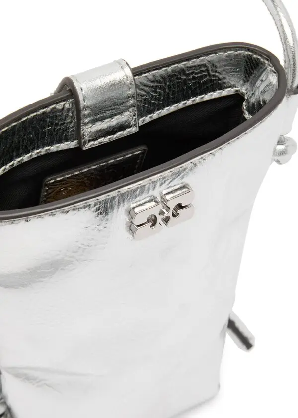 GANNI Metallic Leather Cross-body Bag