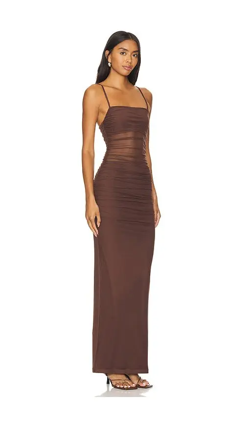 Superdown Celeste Maxi Dress - Chocolate Brown