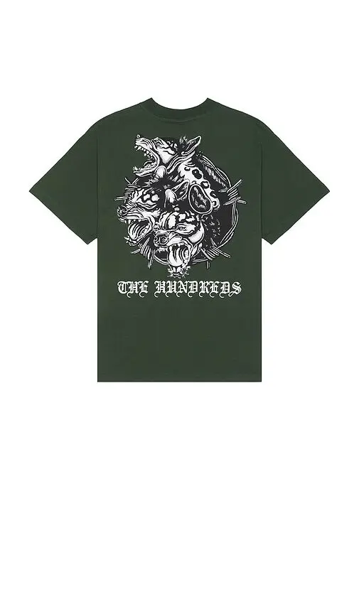 THE HUNDREDS Pharoah's Wrath T-shirt In Dark Green - Forest Green