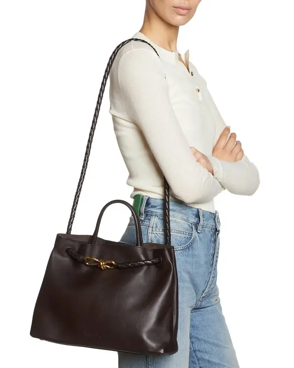 Bottega Veneta Medium Andiamo Top Handle Bag - Fondant/brass