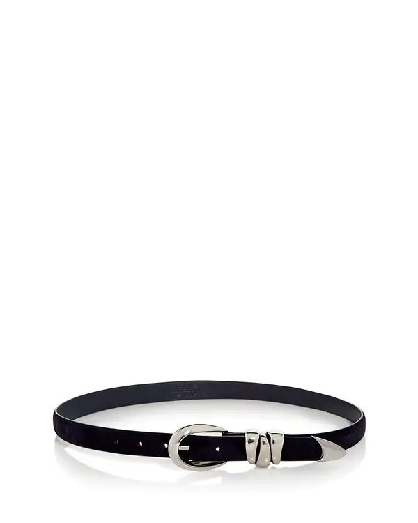 Madewell Triple Keeper Suede Belt - Navy