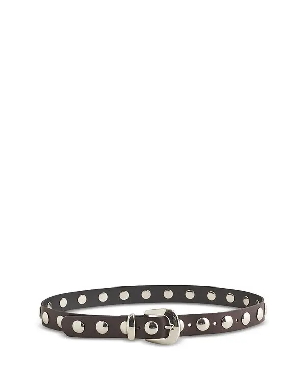 Madewell Studded Dome Leather Belt - True Black Multi