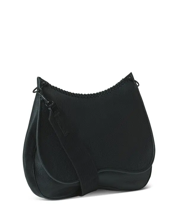 Callista Grained Leather Saddle Bag
