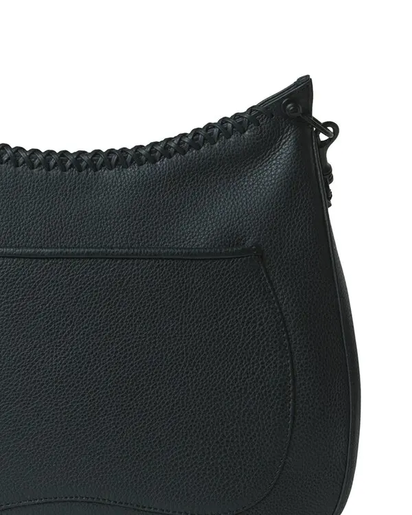 Callista Grained Leather Saddle Bag