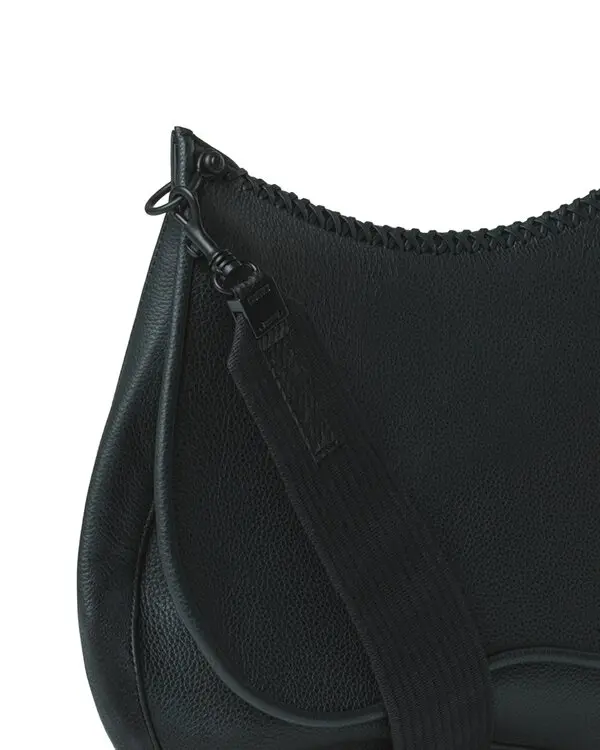 Callista Grained Leather Saddle Bag