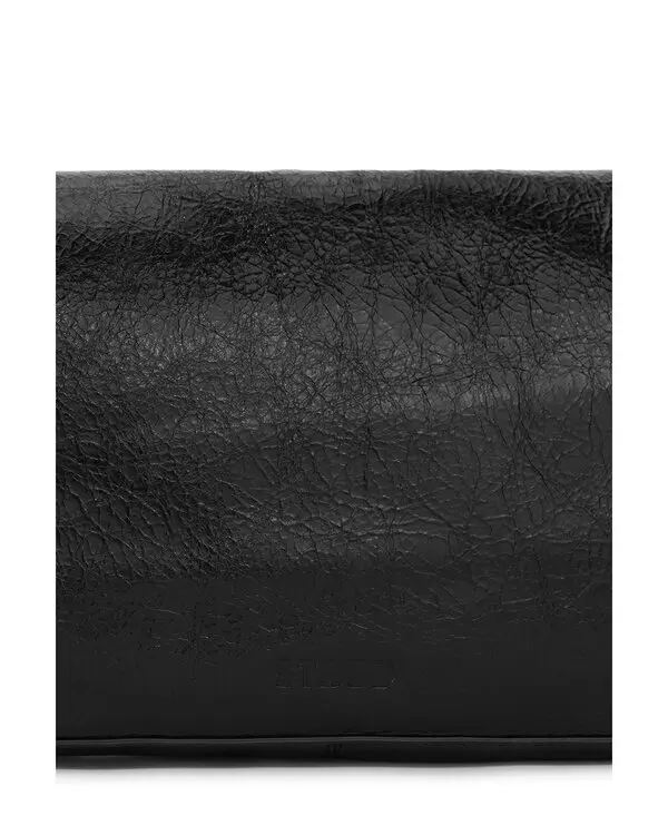 Staud Harlow Leather Shoulder Bag - Black Leather