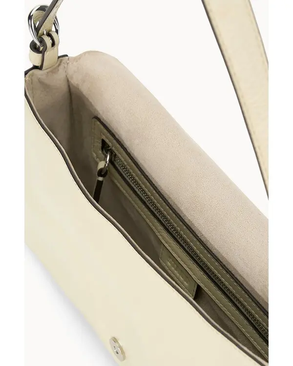 Staud Harlow Leather Shoulder Bag - Cream Leather