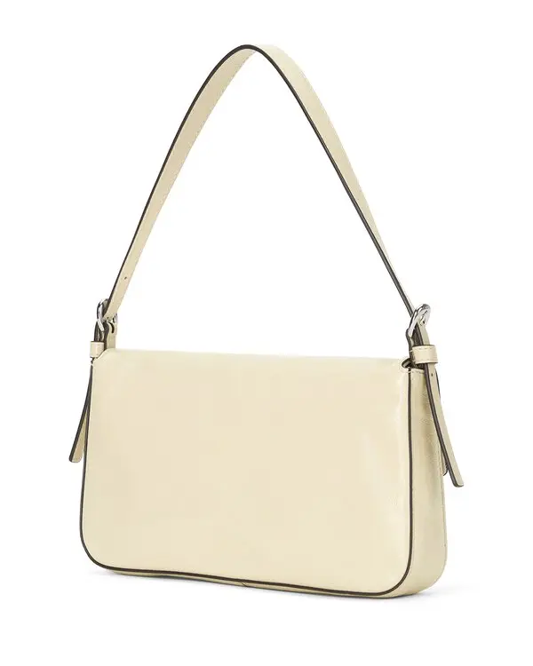 Staud Harlow Leather Shoulder Bag - Cream Leather