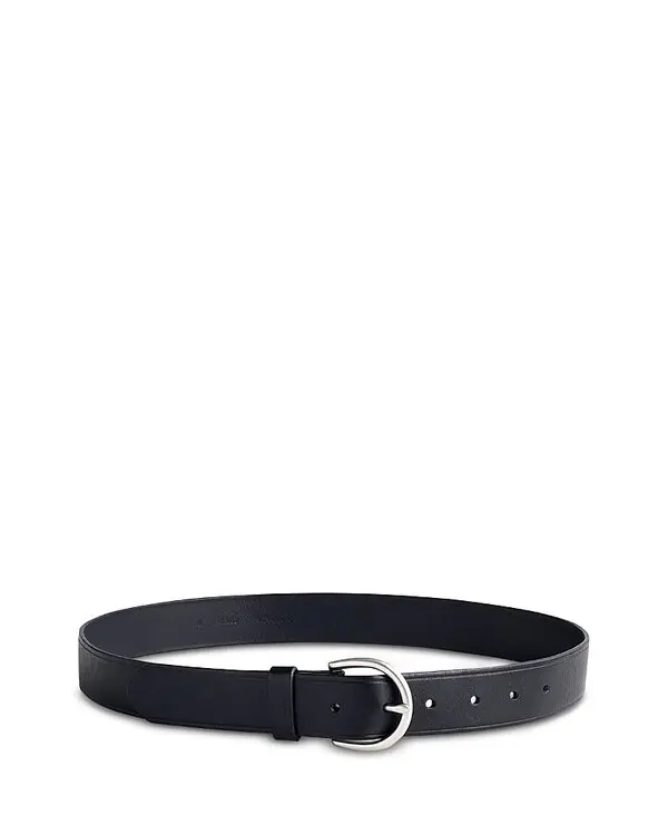 Madewell Perfect Leather Belt - Black/silver