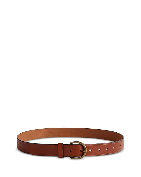 Madewell Perfect Leather Belt - Brown/gold