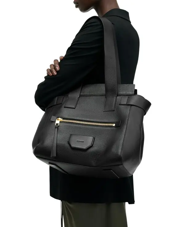 ALLSAINTS Perez Leather Tote - Black