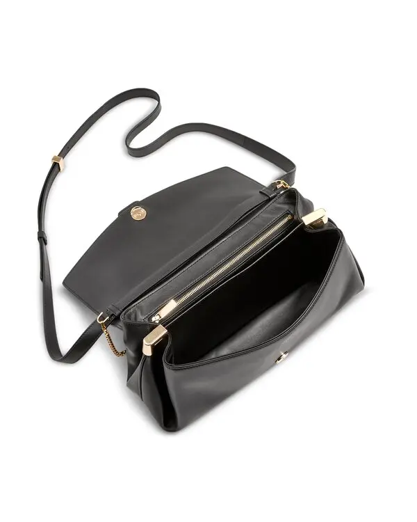 FERRAGAMO Leather Medium Crossbody Bag - Nero