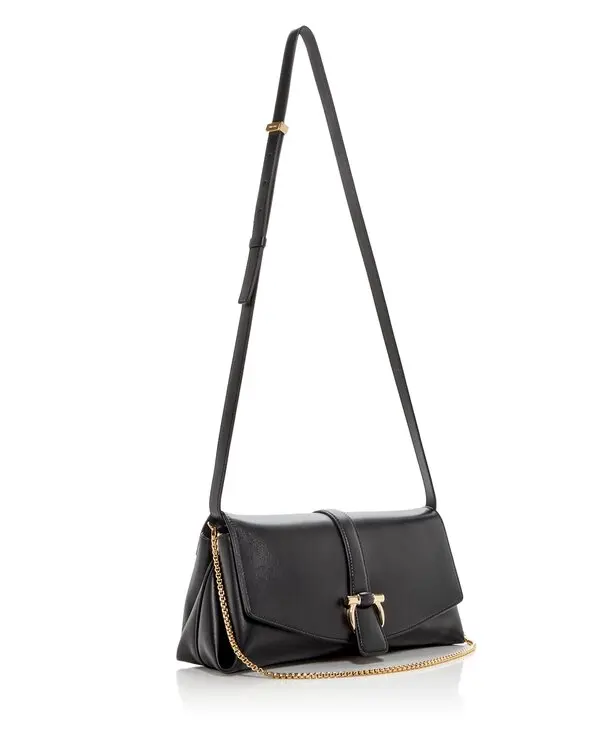 FERRAGAMO Leather Medium Crossbody Bag - Nero