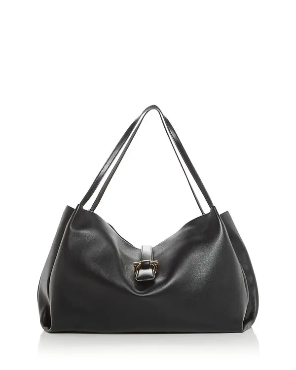 FERRAGAMO Leather Tote Bag - Nero