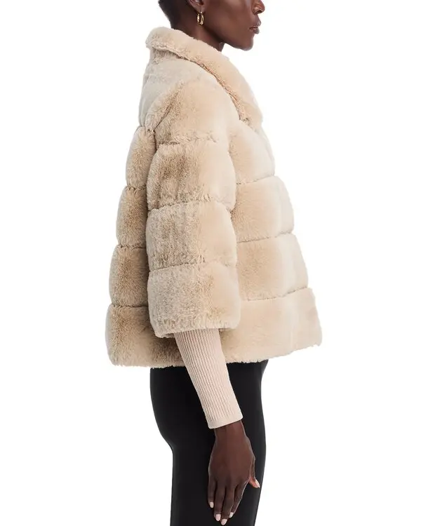 Love Token Faux Fur Jacket - Beige