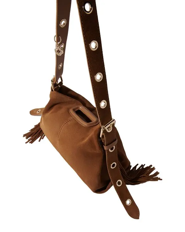 Maje Miss M Suede Crossbody Bag With Fringe