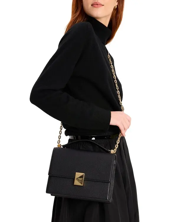 Kate Spade New York Deco Pebbled Leather Small Chain Shoulder Bag