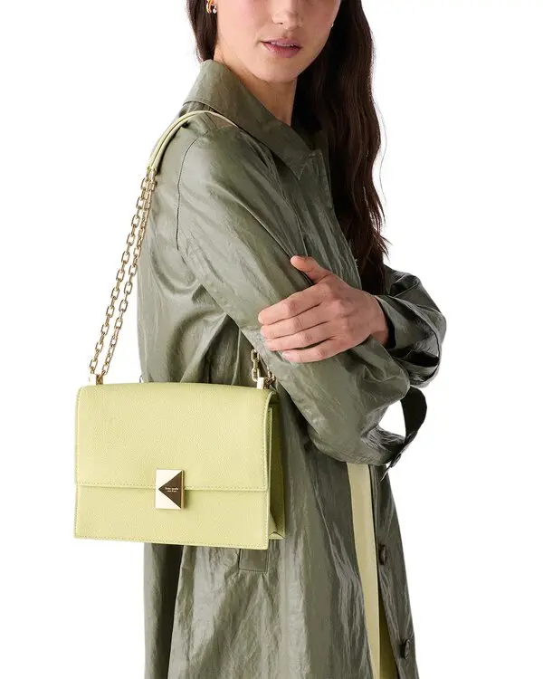 Kate Spade New York Deco Pebbled Leather Small Chain Shoulder Bag