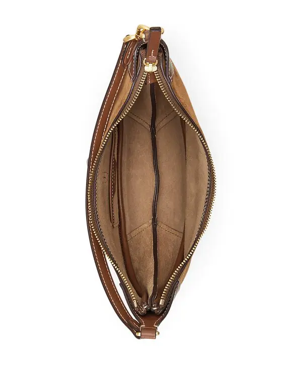 Polo Ralph Lauren Polo Id Mini Suede Shoulder Bag - Cinnamon/cuoio