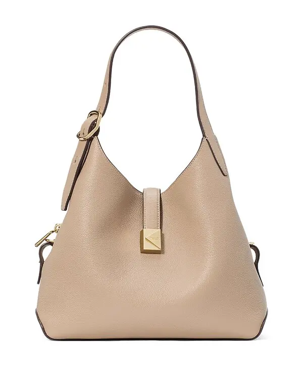 Kate Spade New York Deco Pebbled Leather Small Crossbody Tote - Timeless Taupe Multi
