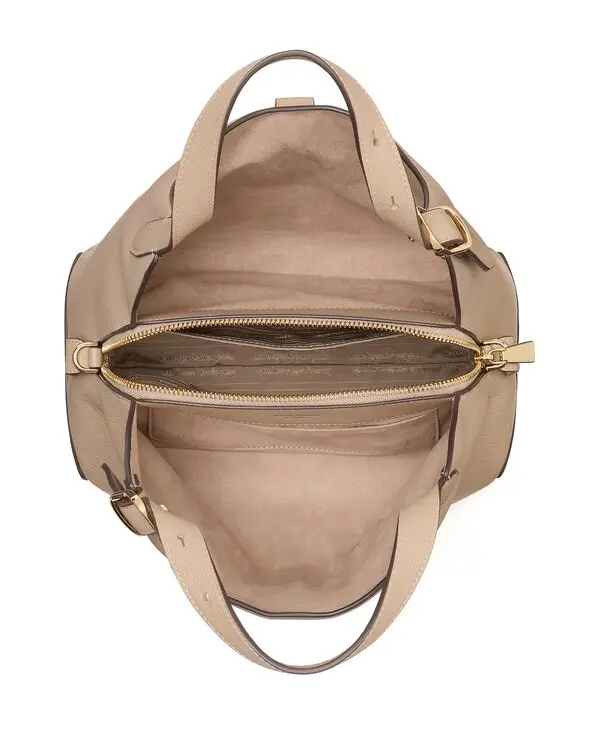 Kate Spade New York Deco Pebbled Leather Small Crossbody Tote - Timeless Taupe Multi