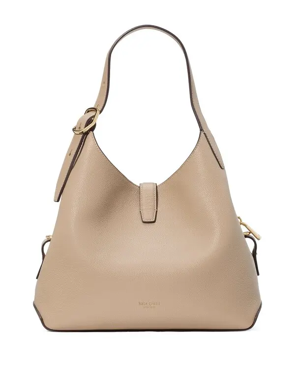 Kate Spade New York Deco Pebbled Leather Small Crossbody Tote - Timeless Taupe Multi