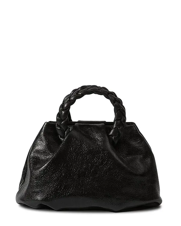 Hereu Bombon M Leather Crossbody - Ebony