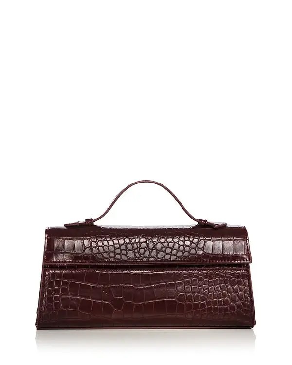 Aqua East West Top Handle Bag - Burgundy