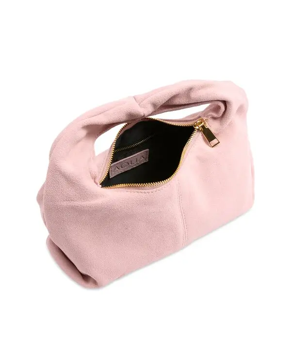 Aqua Suede Hobo Bag Exclusive - Pink