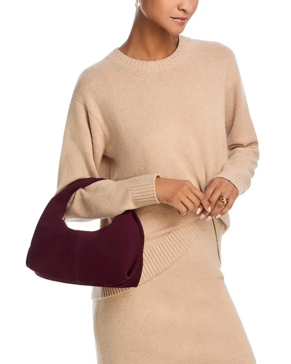 Aqua Suede Hobo Bag