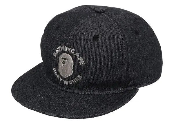 A BATHING APE Busy Work Denim Cap - Black