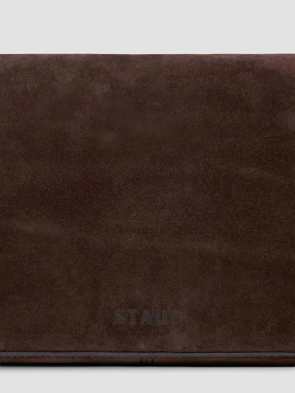Staud Harlow Suede Shoulder Bag - Espresso