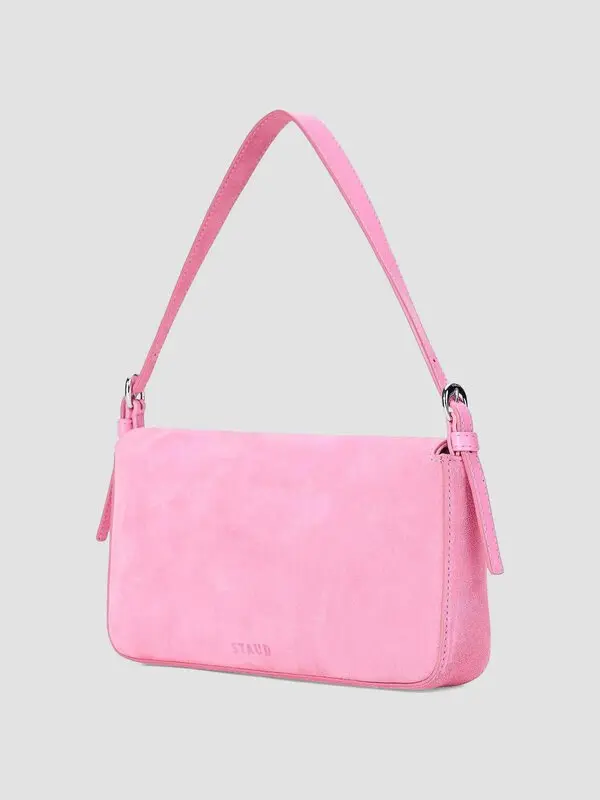 Staud Harlow Suede Shoulder Bag - Orchid