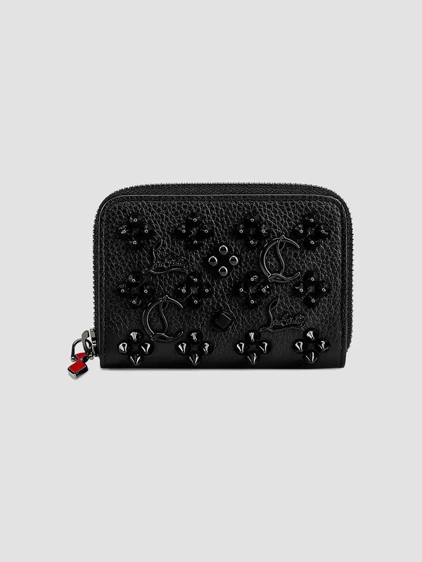 CHRISTIAN LOUBOUTIN Pannettone Leather Coin Purse - Black