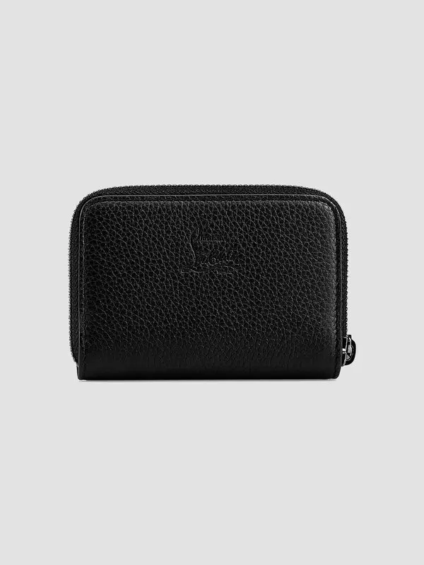 CHRISTIAN LOUBOUTIN Pannettone Leather Coin Purse - Black