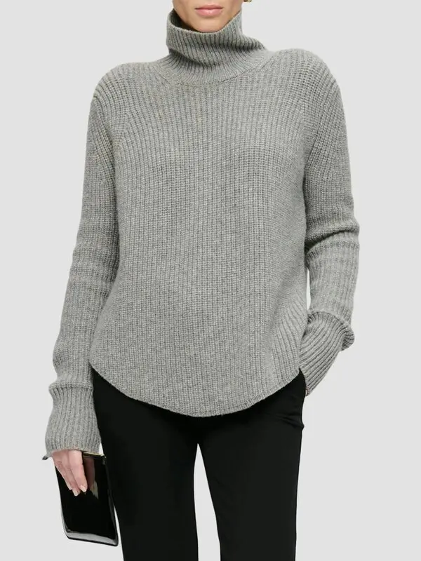 CALLAS MILANO Barrie Long Sleeve Turtleneck Ribbed Sweater