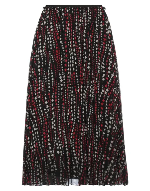 Red Valentino Printed Pleated Midi Skirt