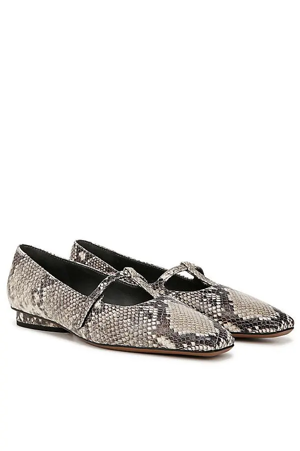 Franco Sarto Carmelo Mary Jane Flats - Black Pattern