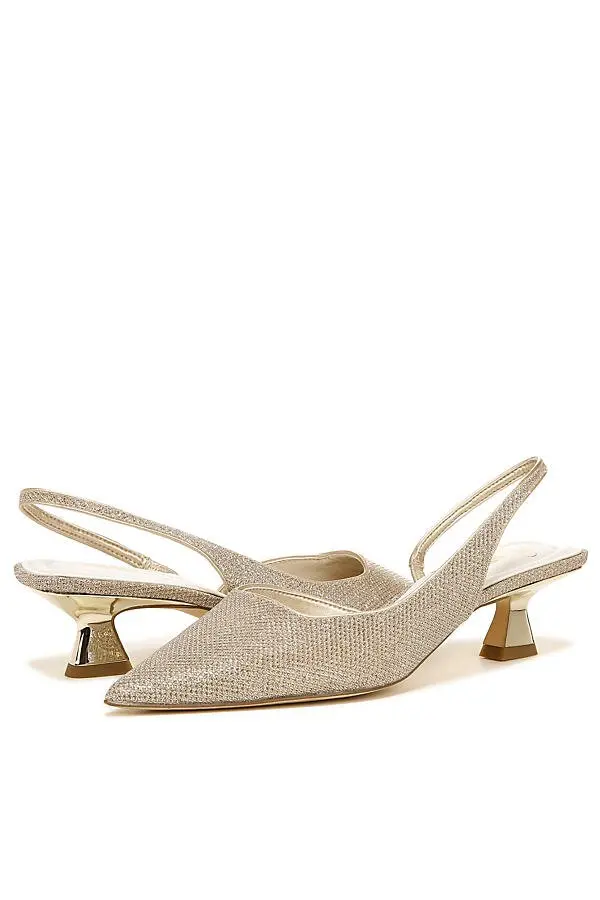 Franco Sarto Slingback Heels - Silver
