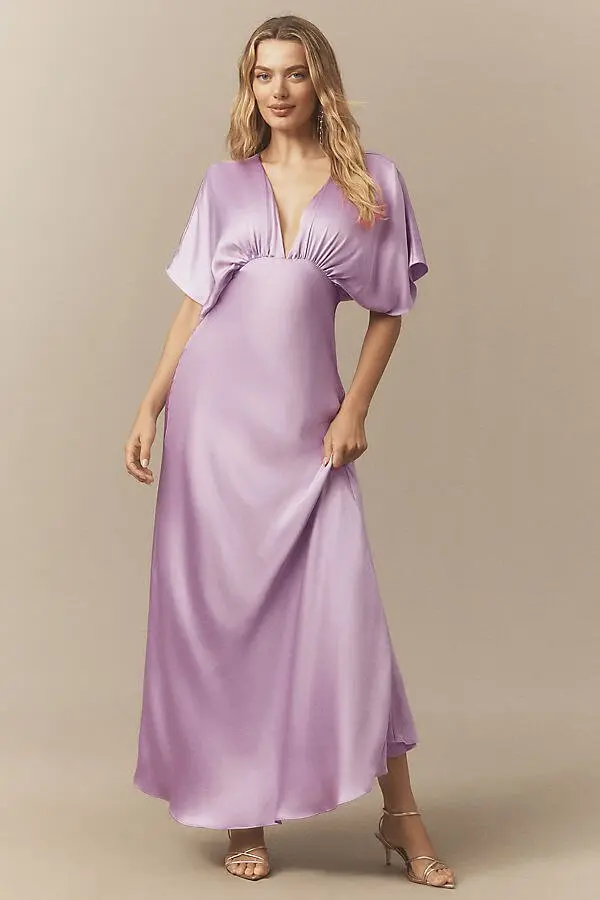 chinese dress ladies AMELIA MIXED MEDIA RIBBED POPLIN MAXI DRESS – Velvet by Graham & Spencer