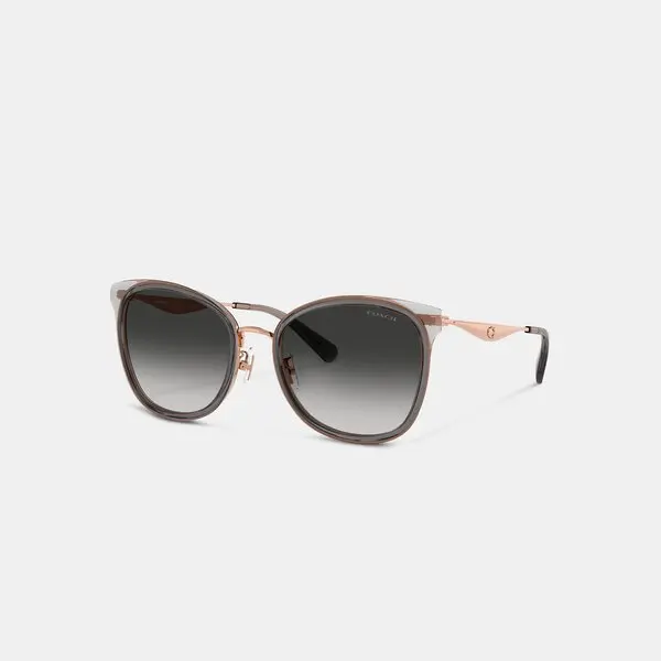 COACH C Hardware Cat Eye Sunglasses - Rose Gold/black
