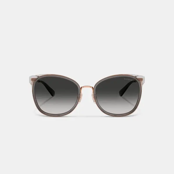 COACH C Hardware Cat Eye Sunglasses - Rose Gold/black